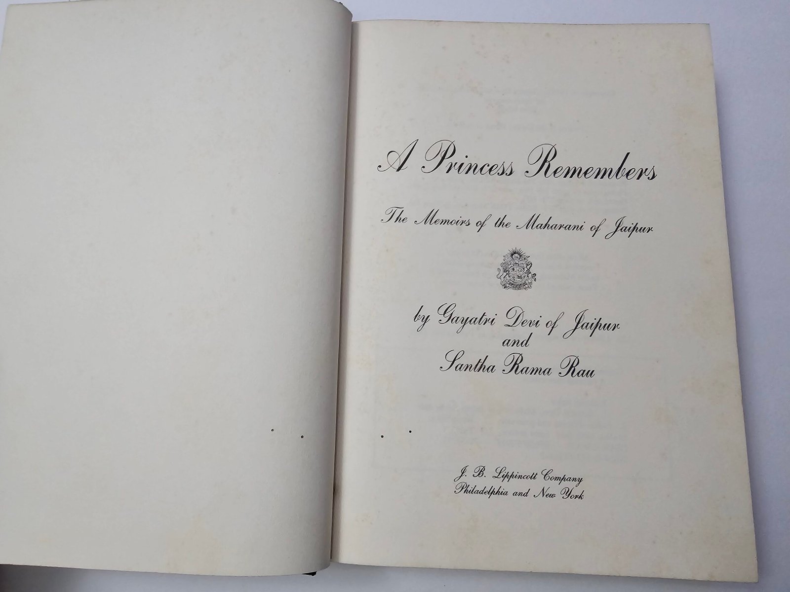 USED BOOK A Princess Remembers by Gayatri Devi and Santha Rama Rau ...